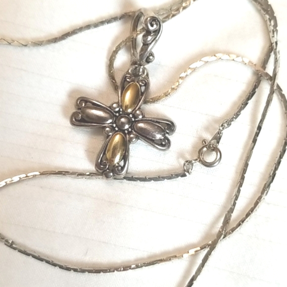 Premier Designs | Jewelry | Premier Designs Silver Gold Cross Necklace ...